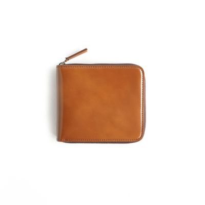 CORDOVAN ACC ROUND ZIP BILLFOLD WALLET ラウンドジップビル
